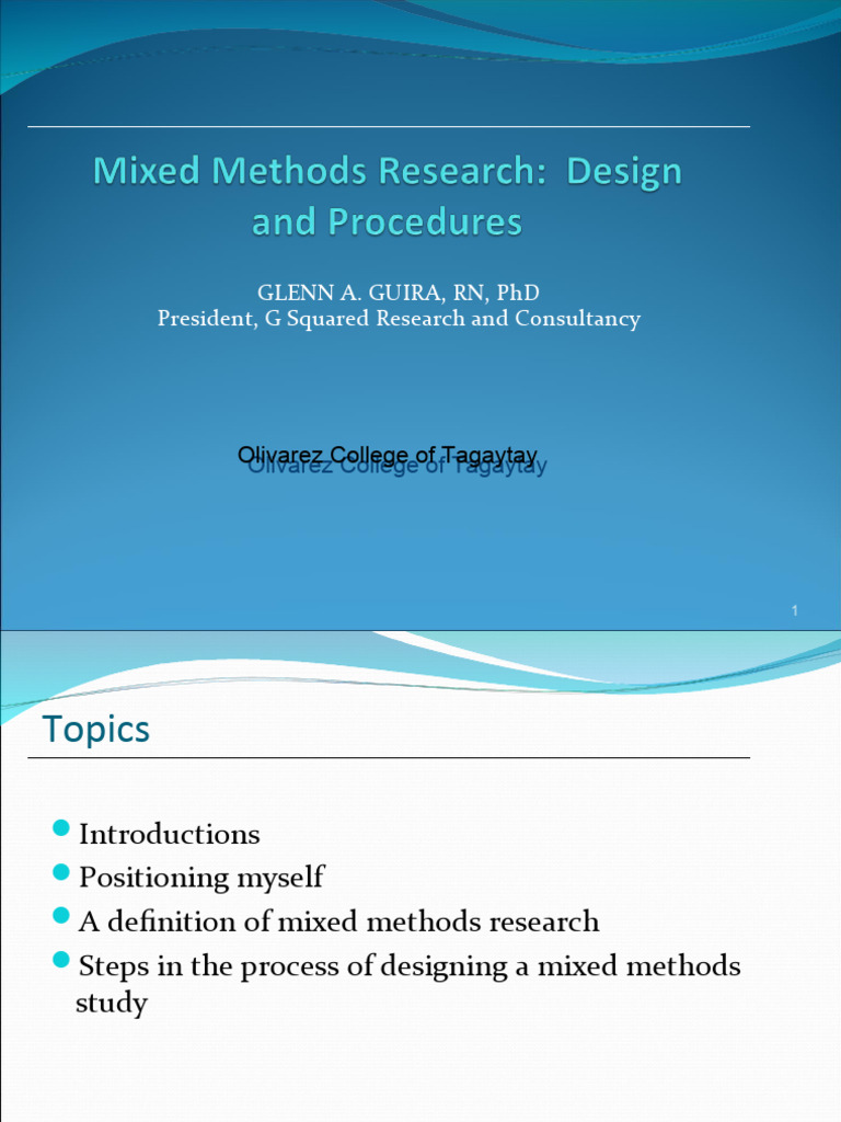 Mixed Methods Design | PDF