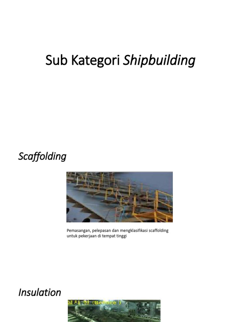 Penjelasan Sub Kategori Shipbuilding | PDF