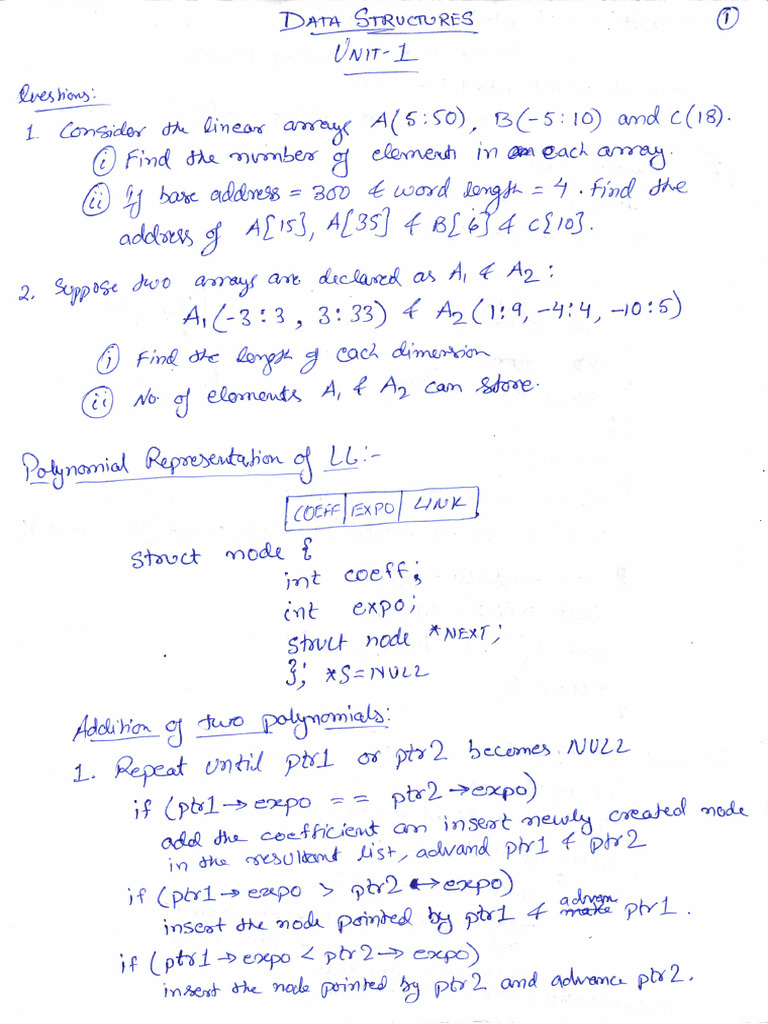 Hand Written DSA Notes | PDF