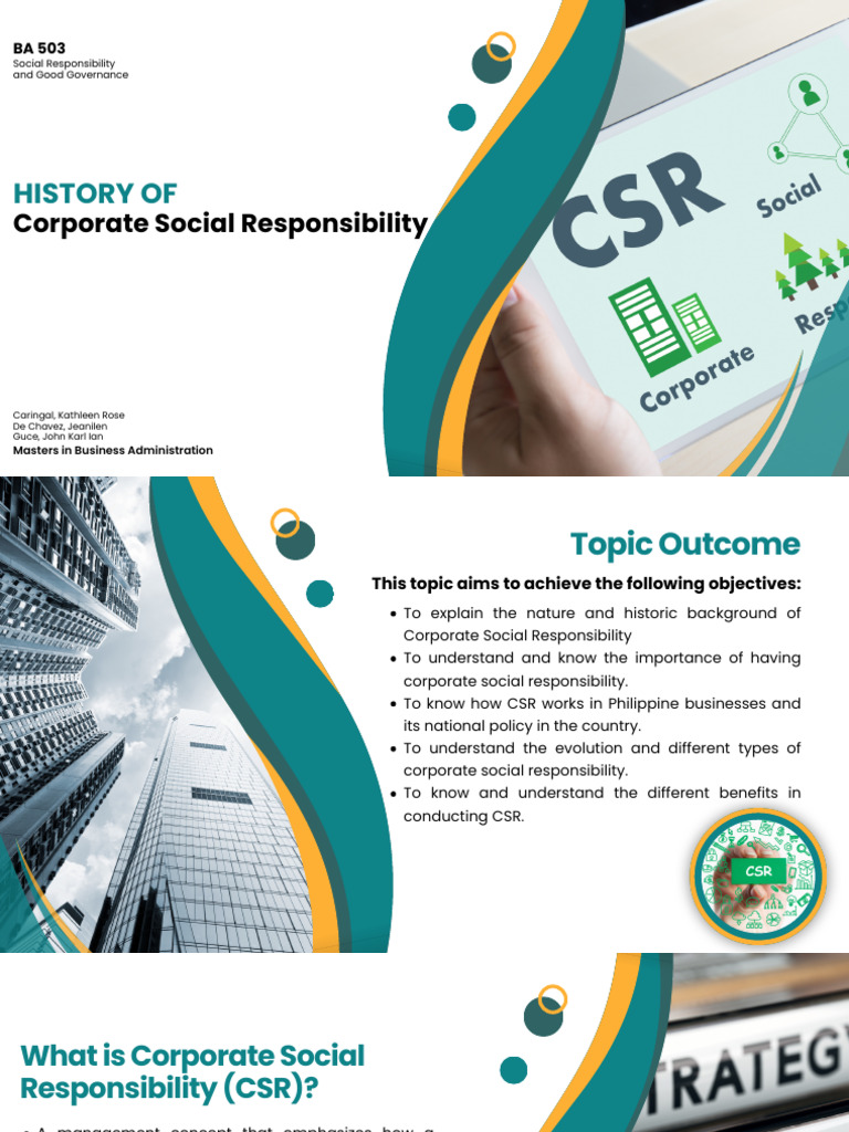 01 Report History of CSR | PDF