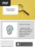 Stages of Analytical Listening Explained | PDF