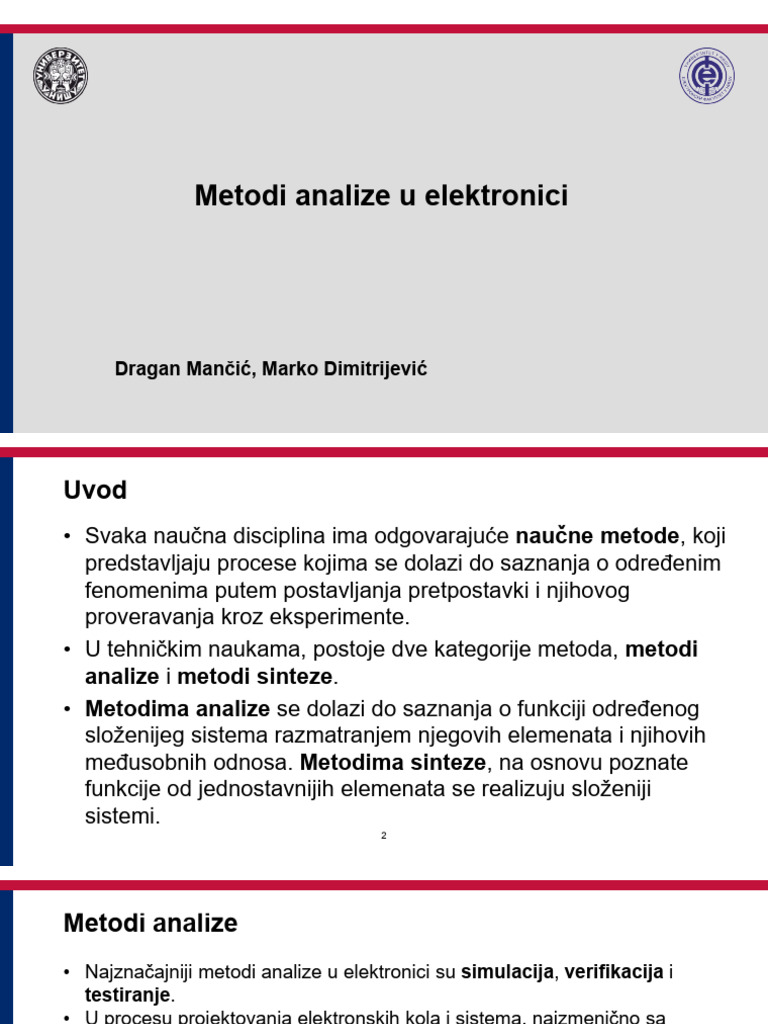 Metodi Analize | PDF