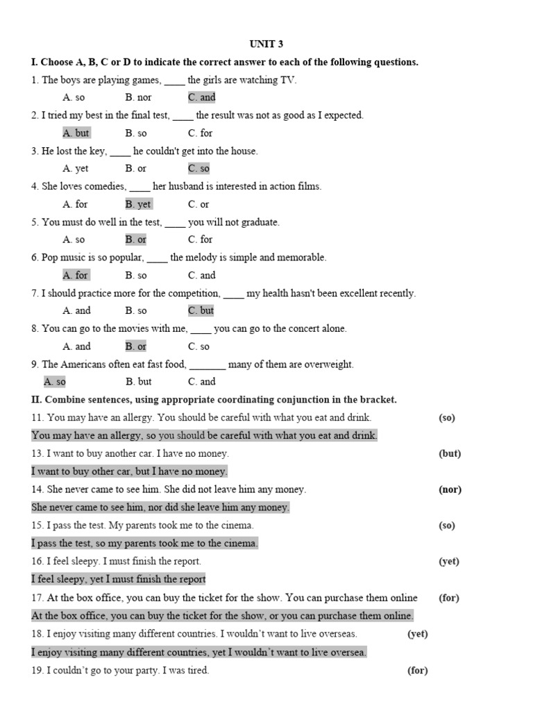 (Keys) Practice Unit 3 | PDF