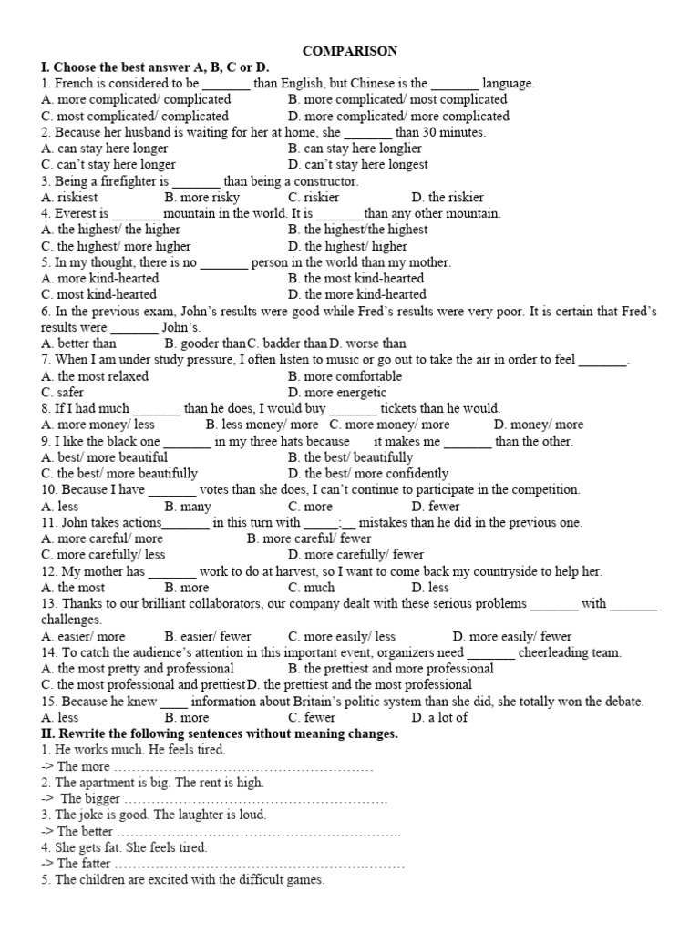 Comparison B1 | PDF