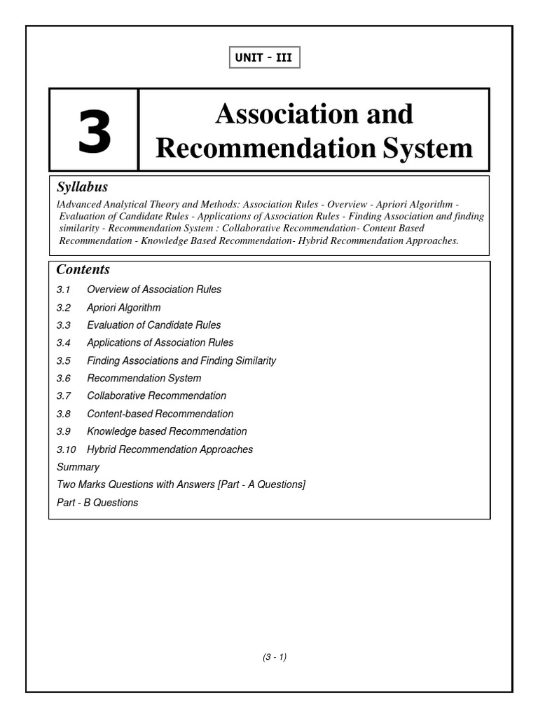 CS8091 - Big Data Analytics - Unit 3 | PDF