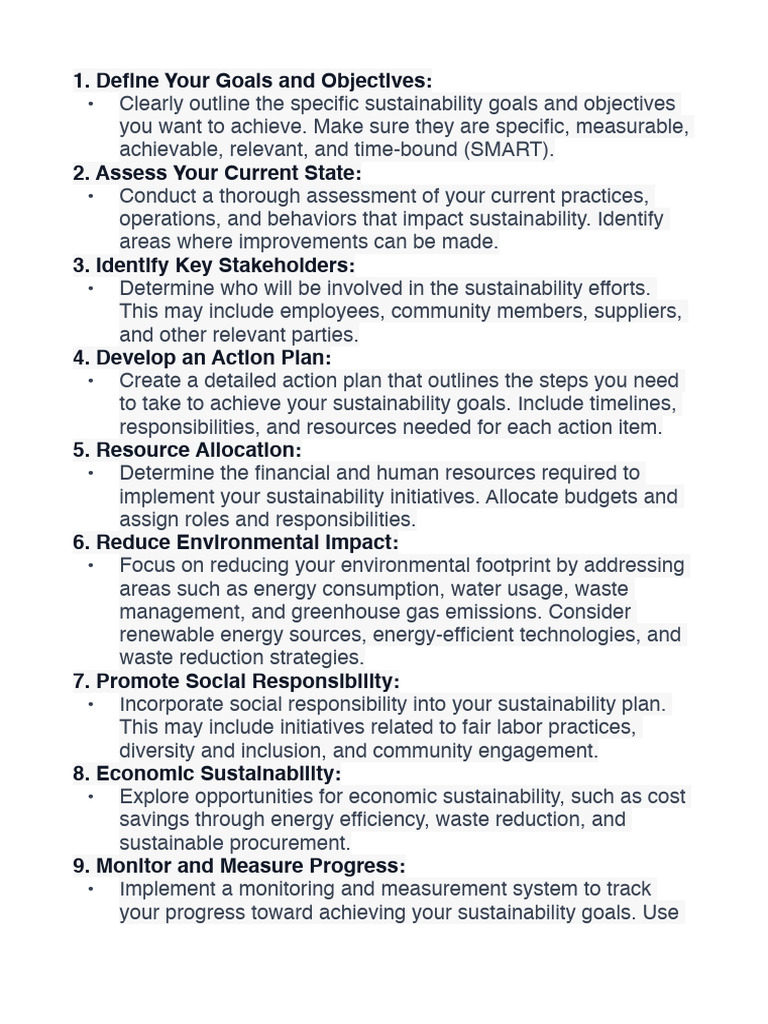 Sustainability Planning Guide | PDF | Career & Growth | Finance & Money ...