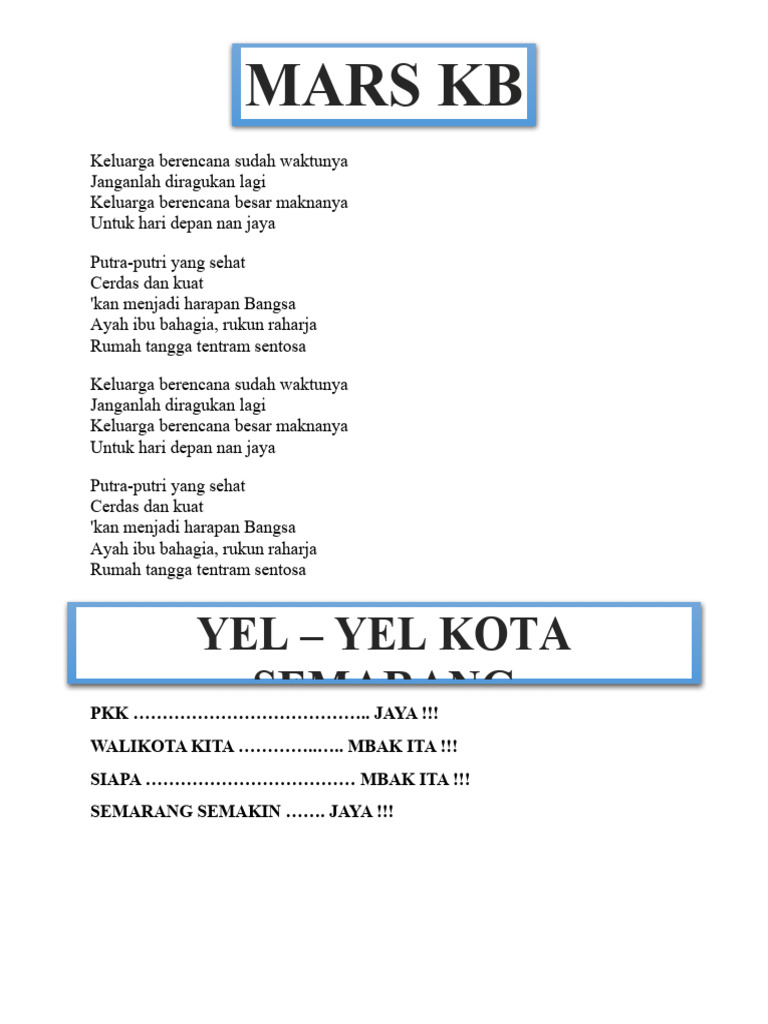 Mars KB Dan Yelyel | PDF