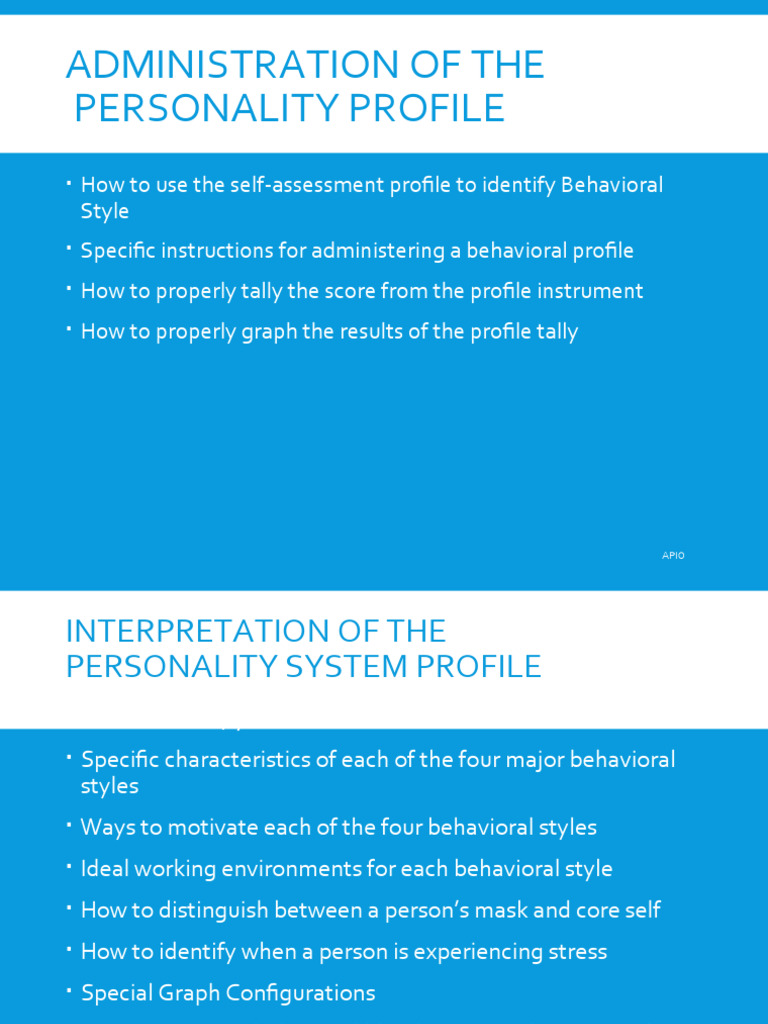 Personality System Profile Using DISC | PDF