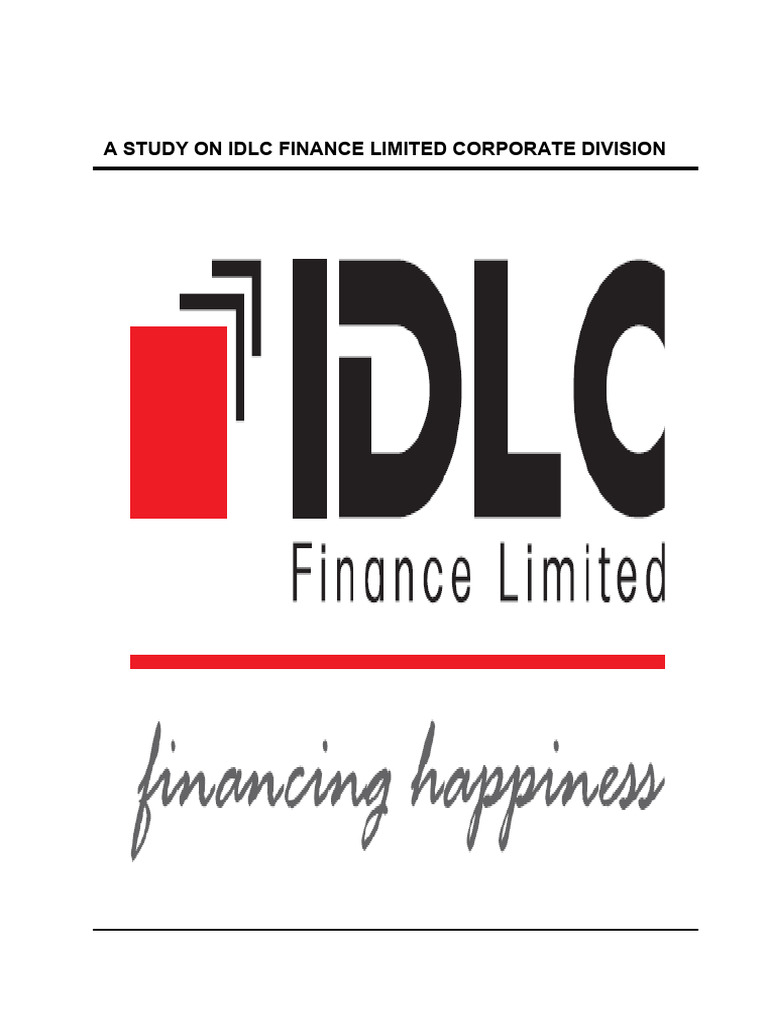 Internship Report On A Study On IDLC Finance Limited Corporate Division ...