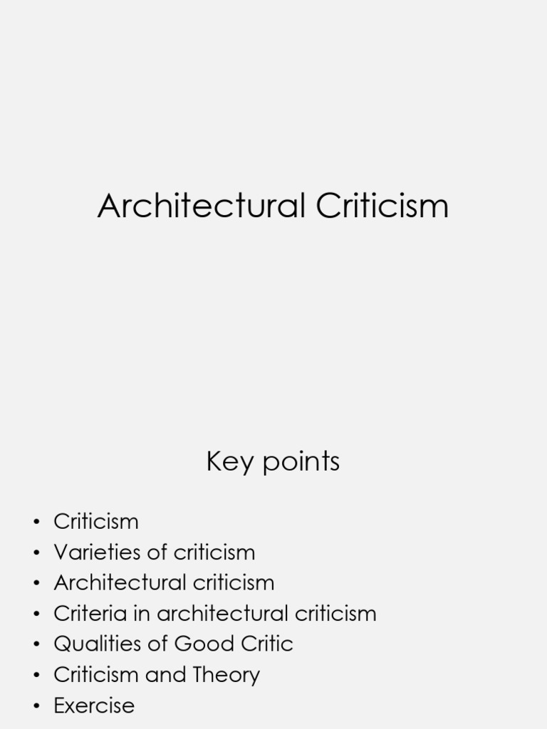 LECTURE 5 Architectural Criticism | PDF