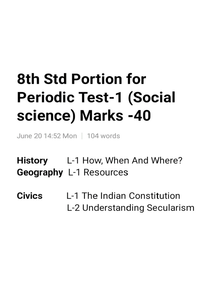 8th STD SS Portion | PDF