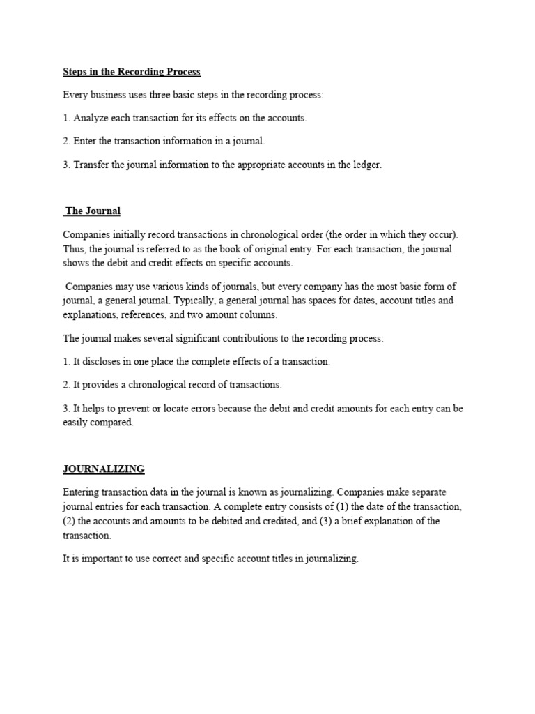 Recording Process Part 2 Pdf