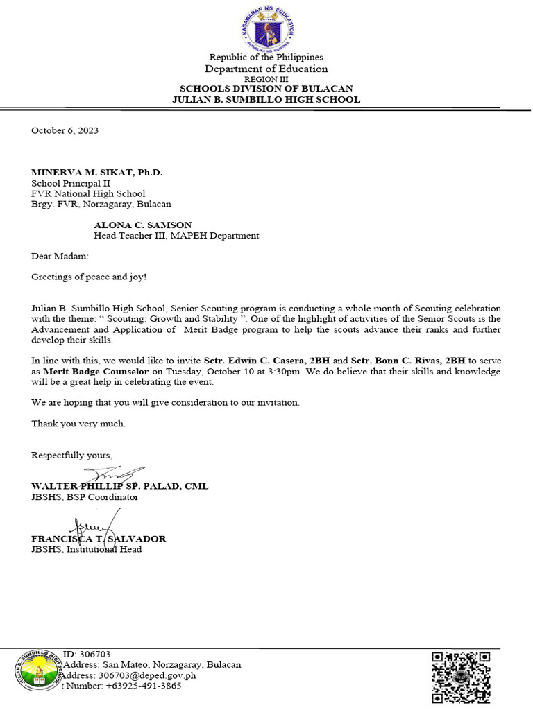 Letter Invitation BSP | PDF