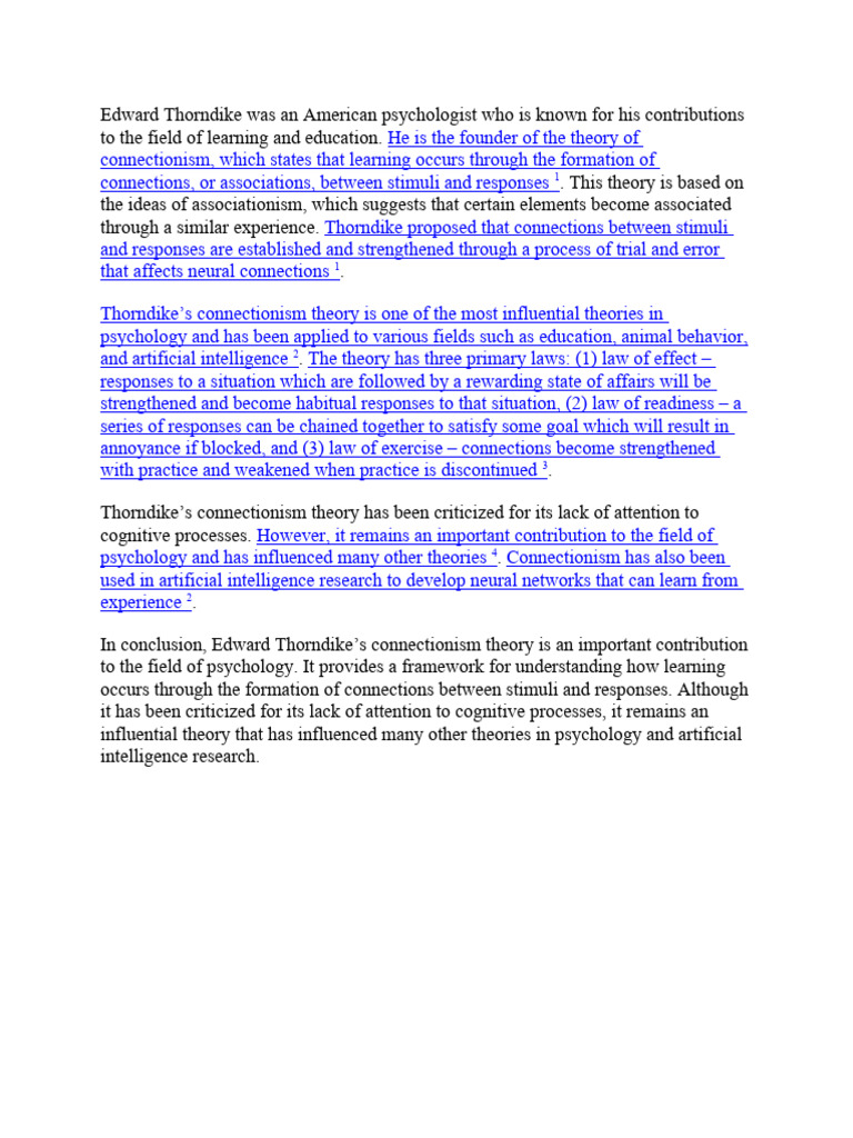 Edward Thorndike | PDF