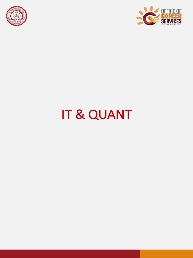 IT & Quant | PDF