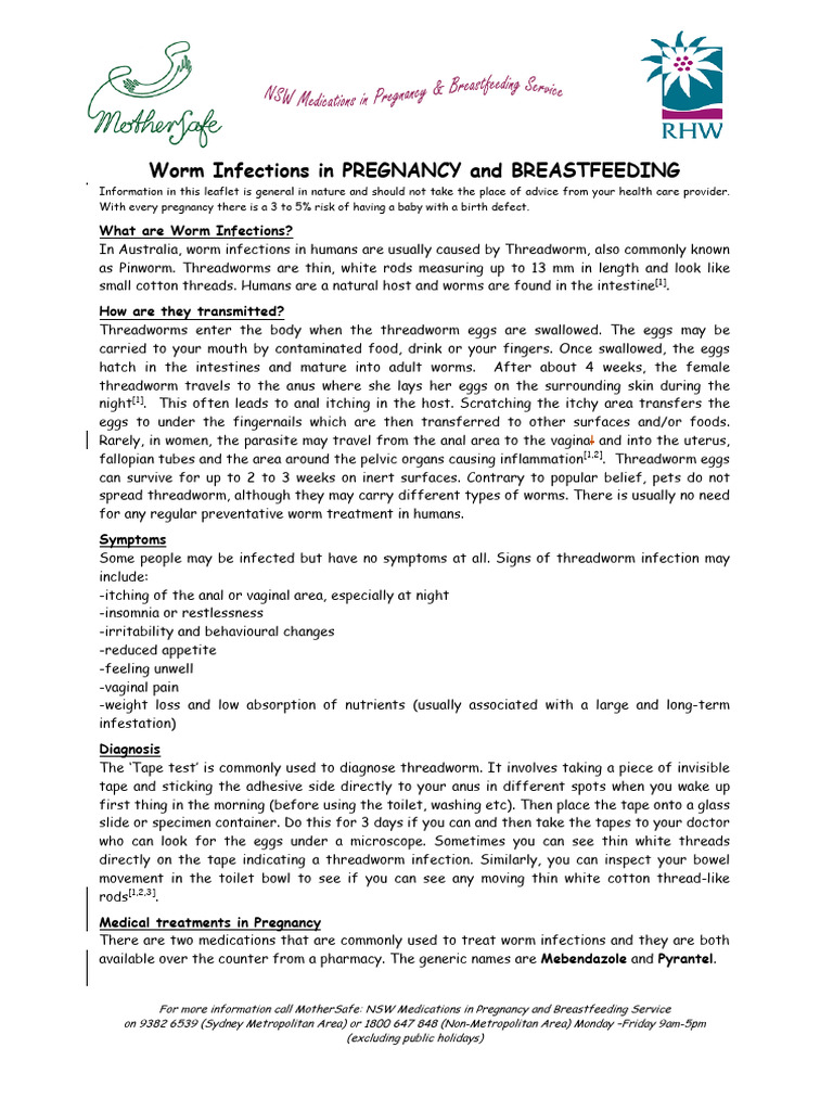 Thread Worm Fact Sheet | PDF