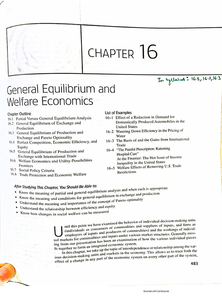 Chapter 16 - General Equilibrium | PDF