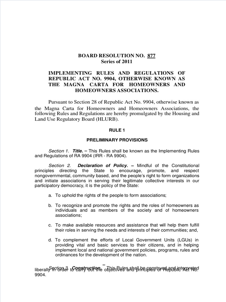 Dokumen - Tips - Ra 9904 Irr Magna Carta For Homeowners Homeowners ...