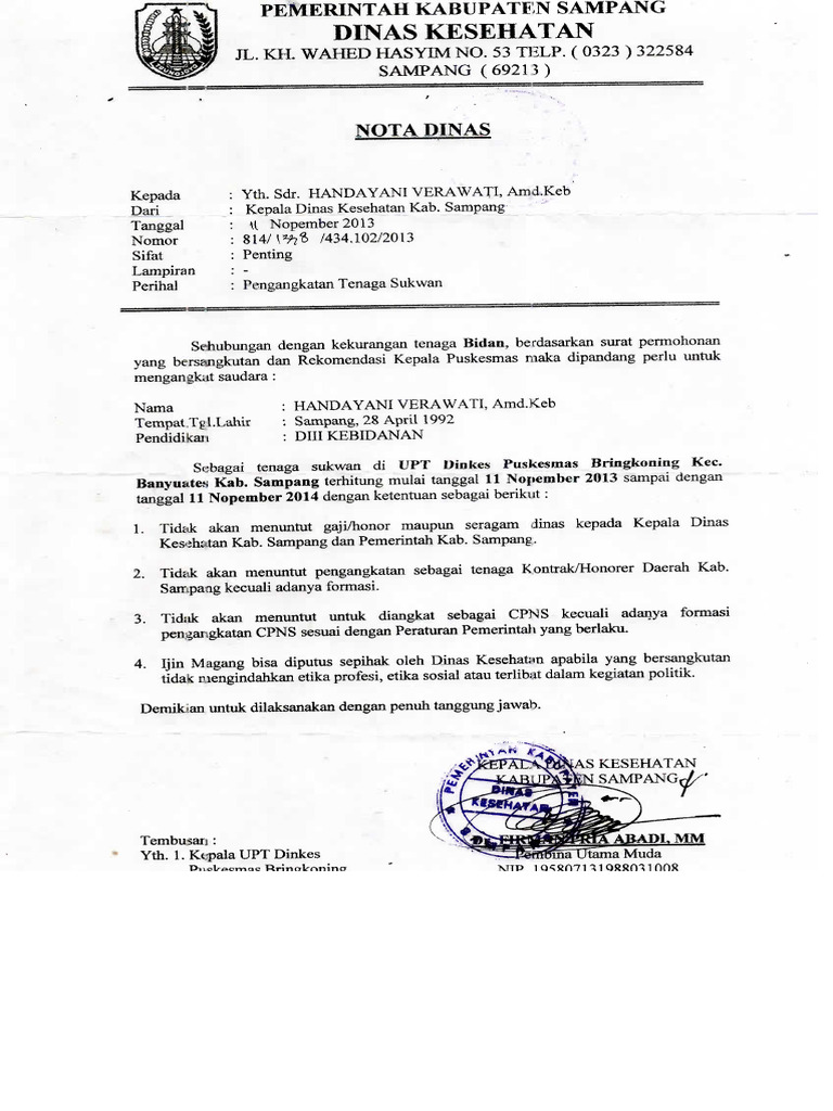 Nota Dinas | PDF