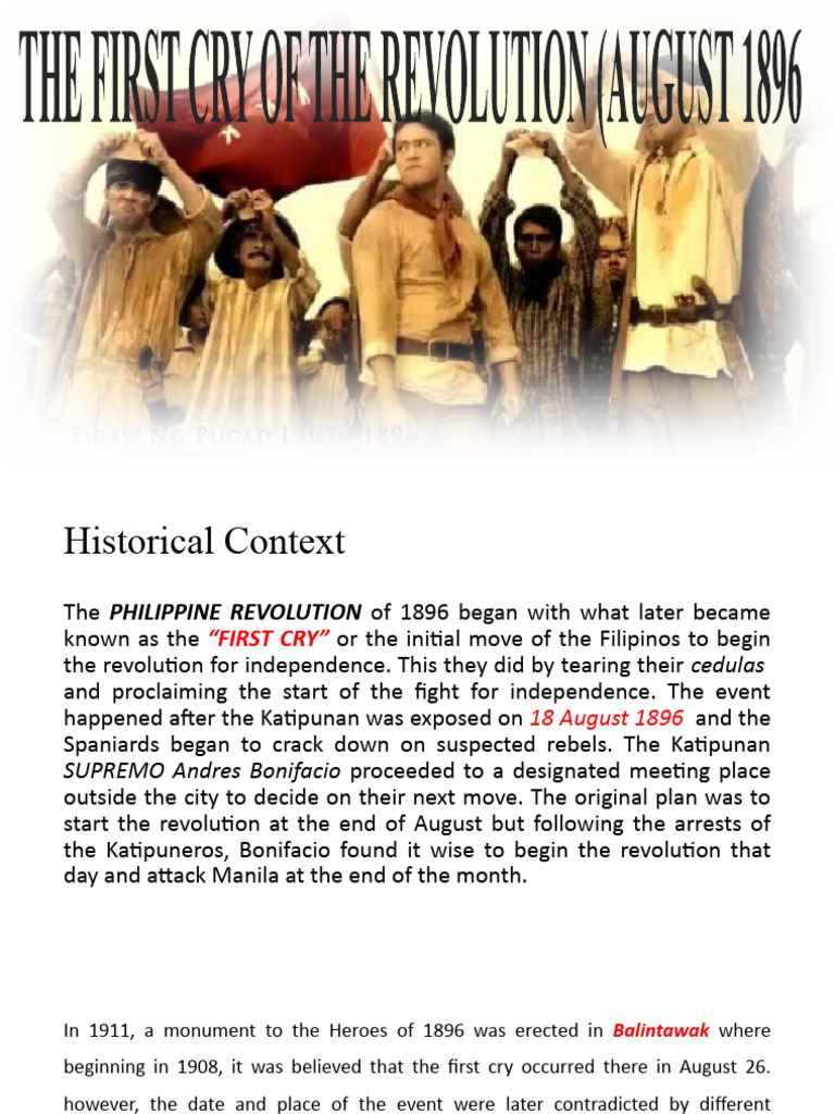 First Cry of the Philippine Revolution | PDF