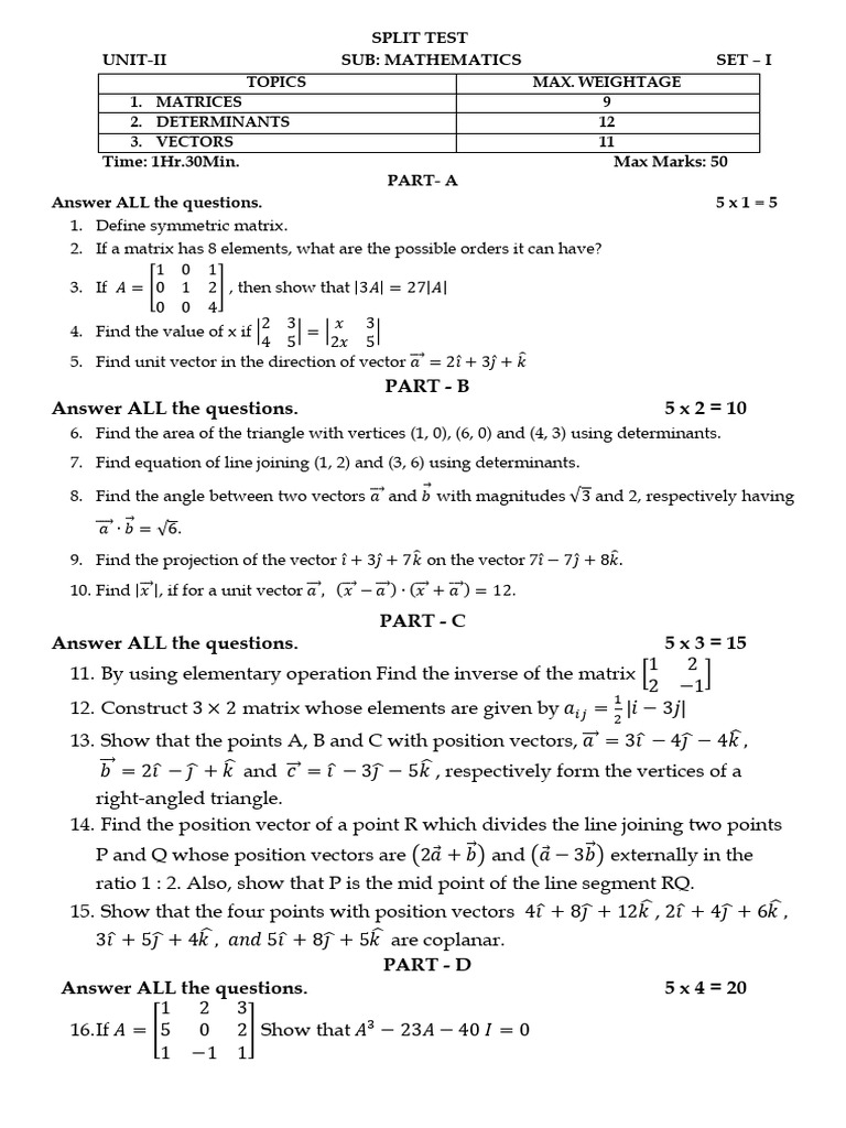 Maths Unit 2 | PDF