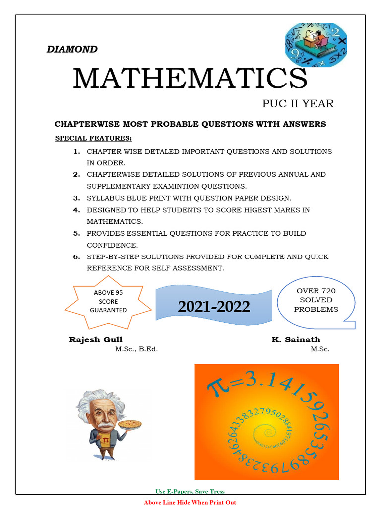 2nd PUC Maths Important Questions Guide | PDF
