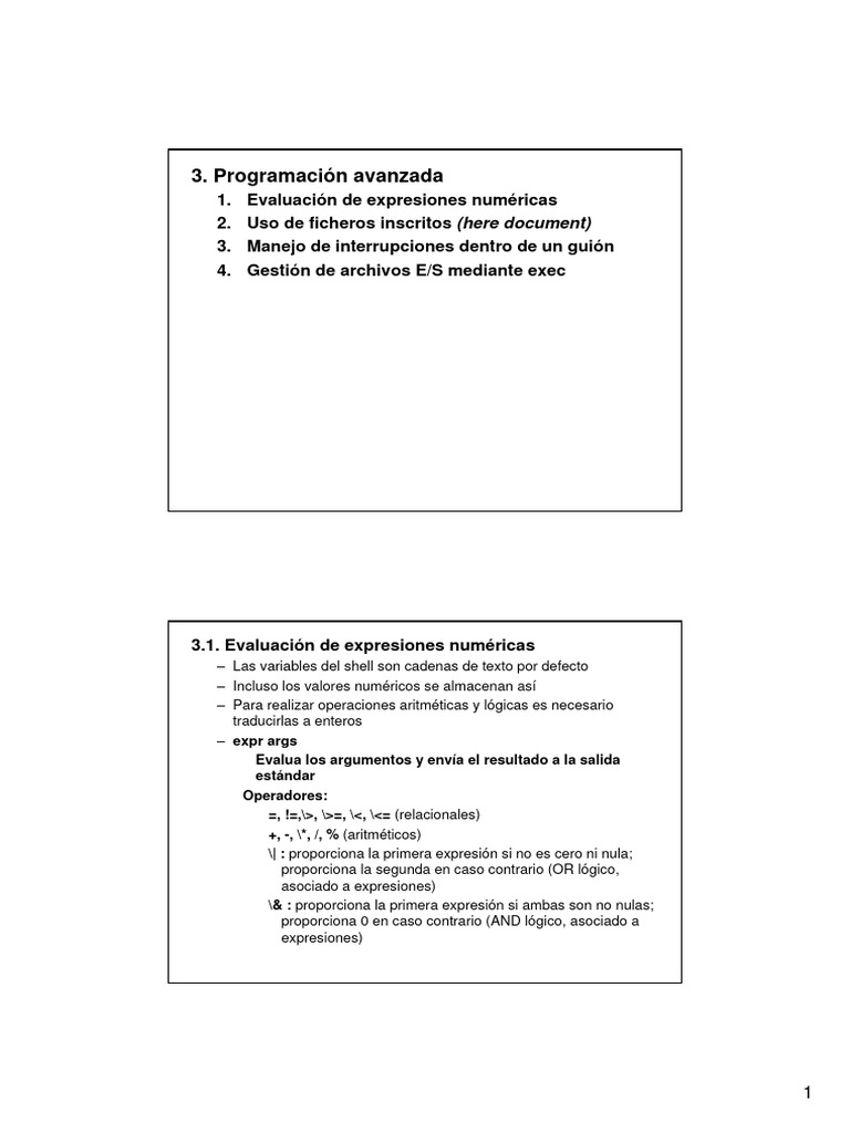 Programacion Shell Tema 3 | PDF Programacion Shell Tema 3 | PDF