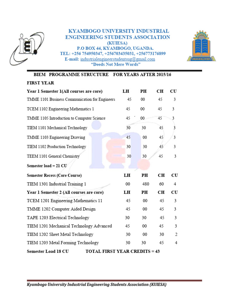 BIEM Program Structure Overview | PDF