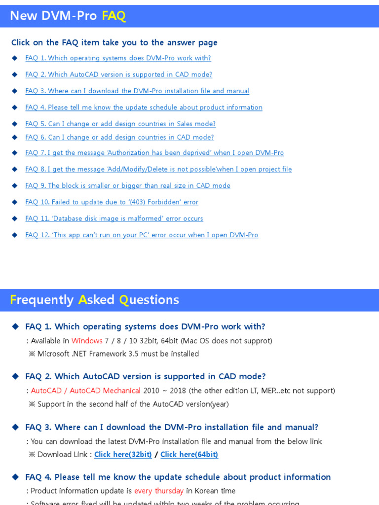 (2.FAQ) How To Using New DVM-Pro 1.0 - ENG - Ver.1.2 | PDF | Auto Cad ...