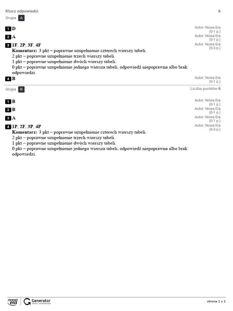 Kartkówka - Wzory I Nazwy Soli Klucz Odpowiedzi | PDF