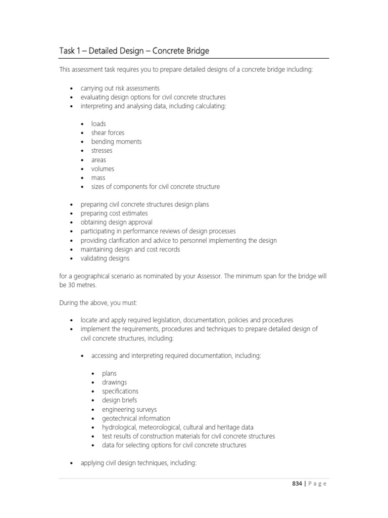 RIICWD533E Prepare Detailed Design of Civil Concrete Structures - Task ...