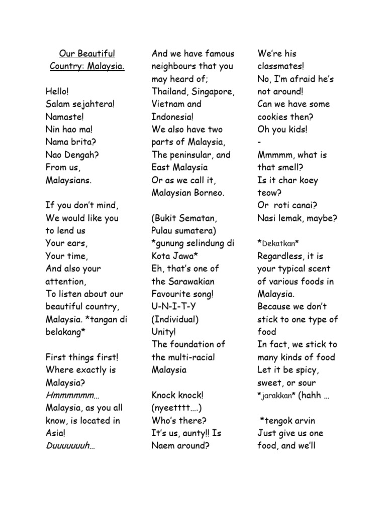 Choral Speaking Script | PDF