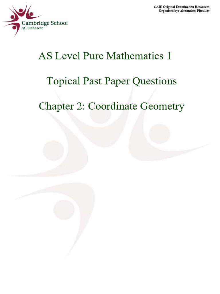 Chapter 2 Coordinate Geometry Pdf Equations Cartesian Coordinate System