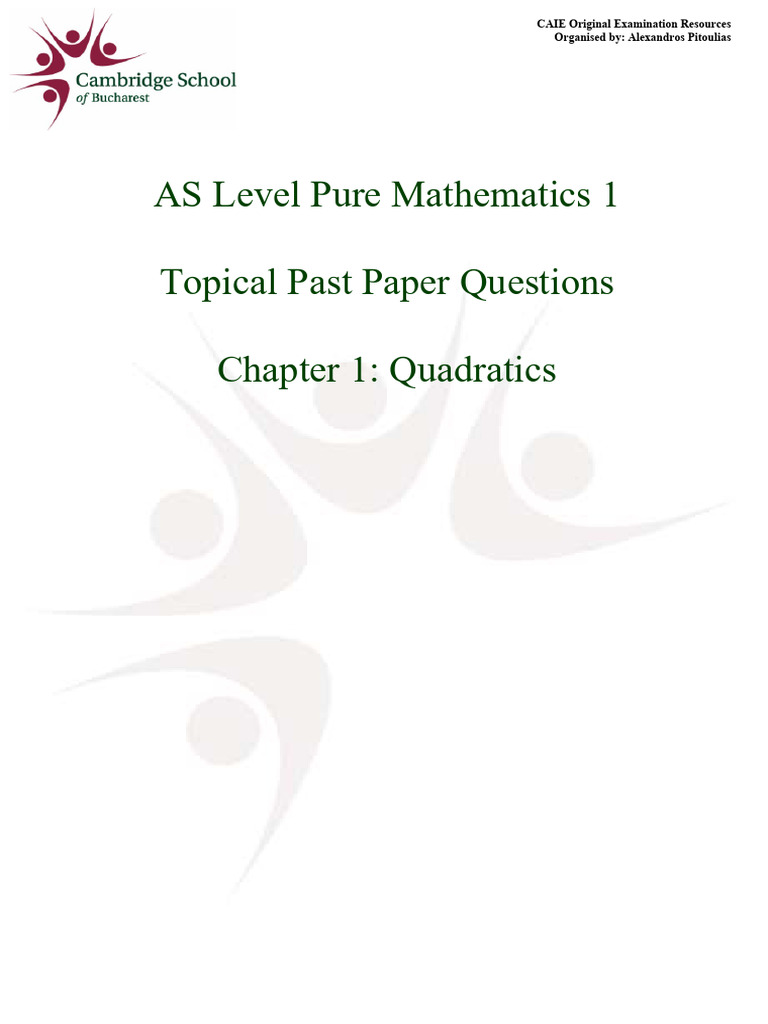 Chapter 1 - Quadratics | PDF
