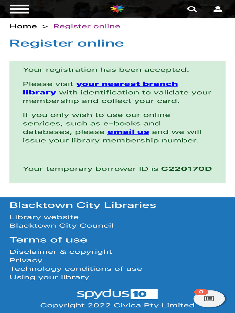 Register Online Blacktown City Libraries | PDF