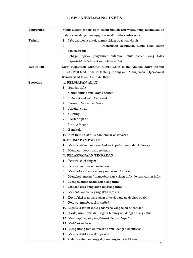 10 Spo Keperawatan Icu | PDF