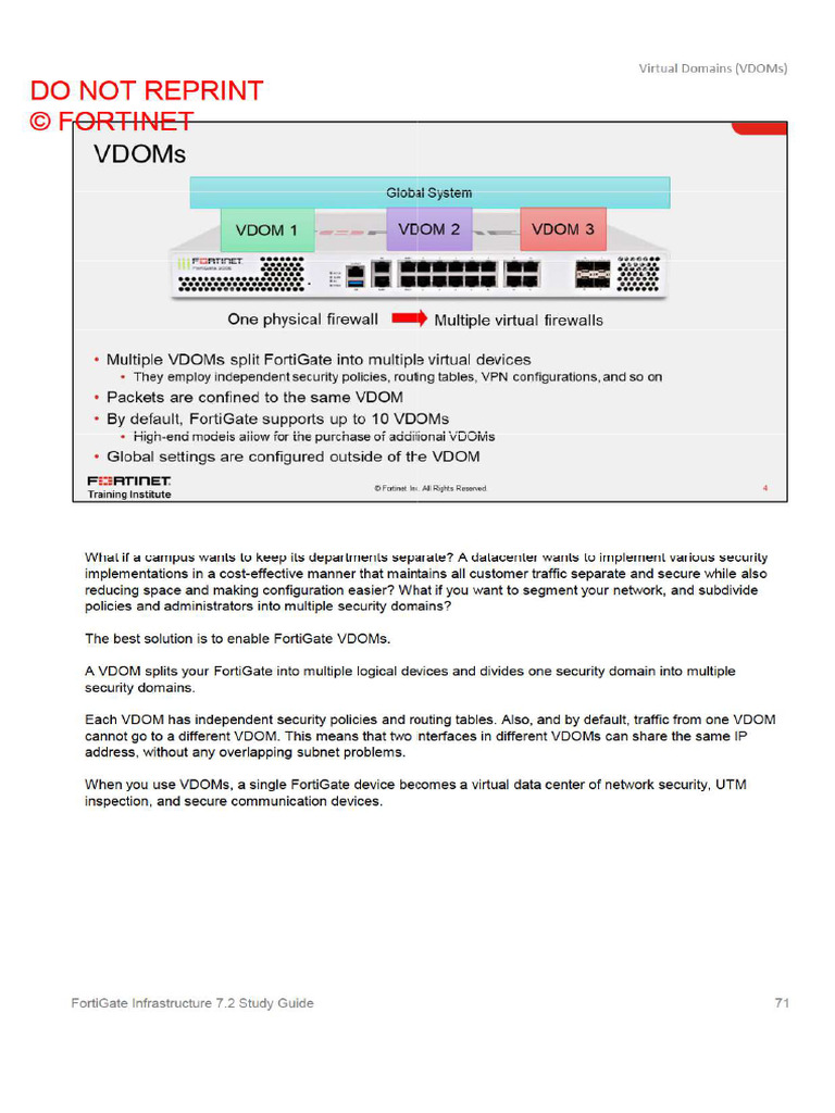 Fortinet-vdom-lecture | PDF