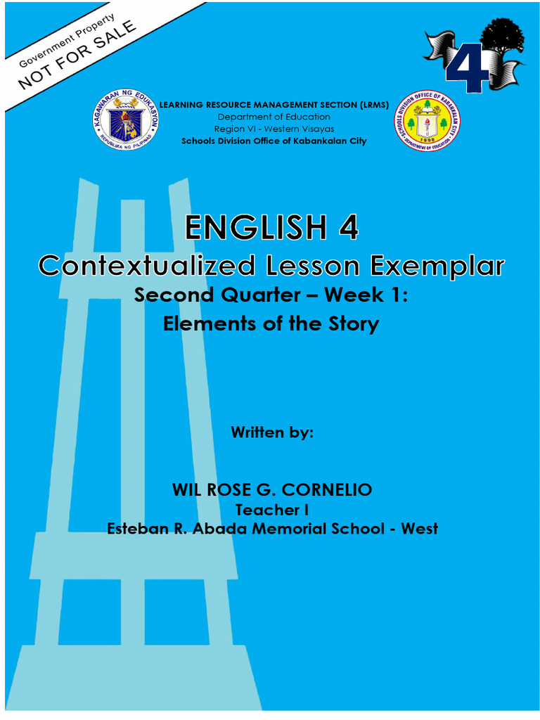 Elements of The Story, Contextualized Lesson Exemplar in English 4 | PDF