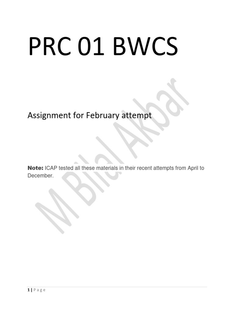 BWCS by Bilal Akbar Updated | PDF | Cost Of Living | Deforestation