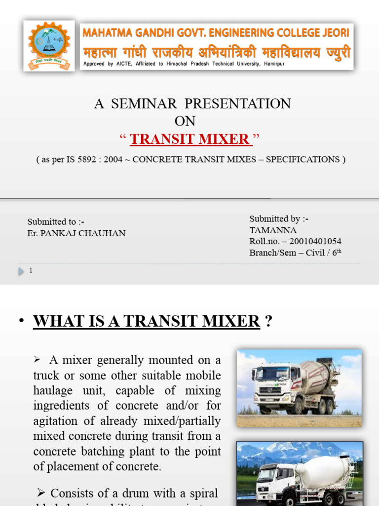 Transit Mixture | PDF