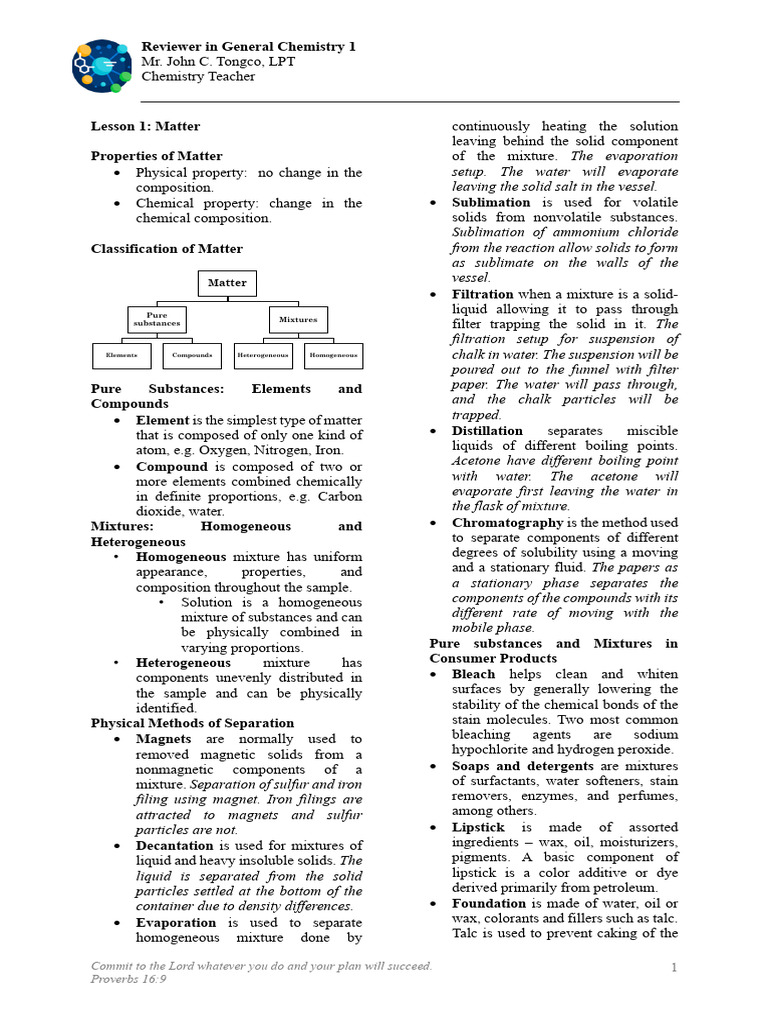 Reviewer-for-Midterms - GenChem-1 STEM 12 | PDF | Mixture | Gases Reviewer-for-Midterms - GenChem-1 STEM 12 | PDF | Mixture | Gases