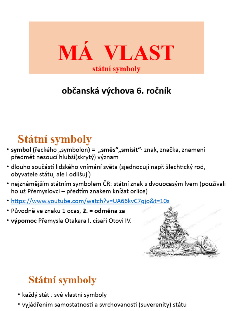 MÁ VLAST - Státní Symboly | PDF