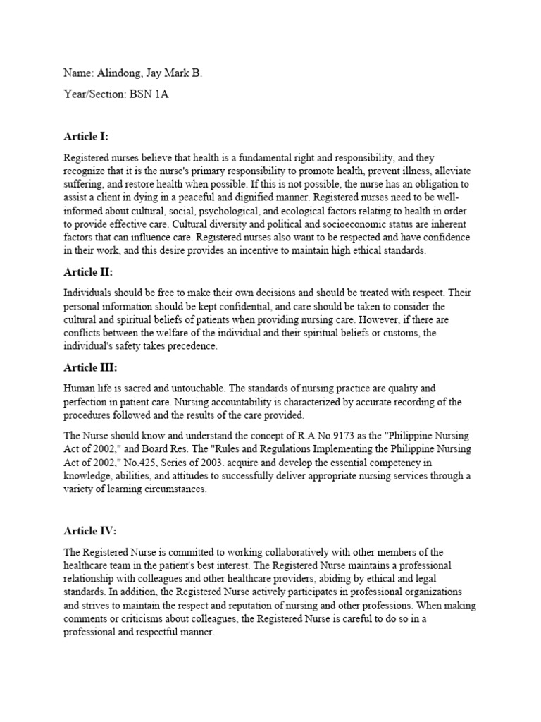 Article 1-7 | PDF | Nursing | Public Services
