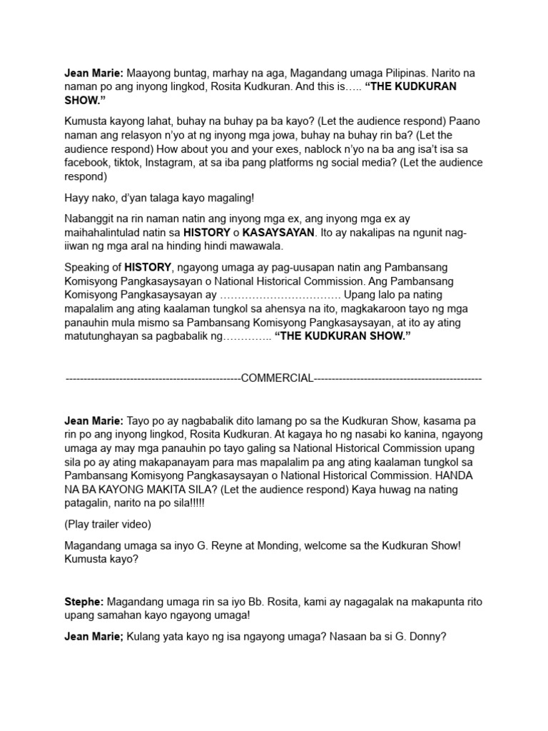 Talk-Show-Script | PDF