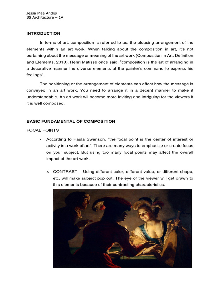Fundamentals of Composition | PDF | Composition (Visual Arts) | Cognition