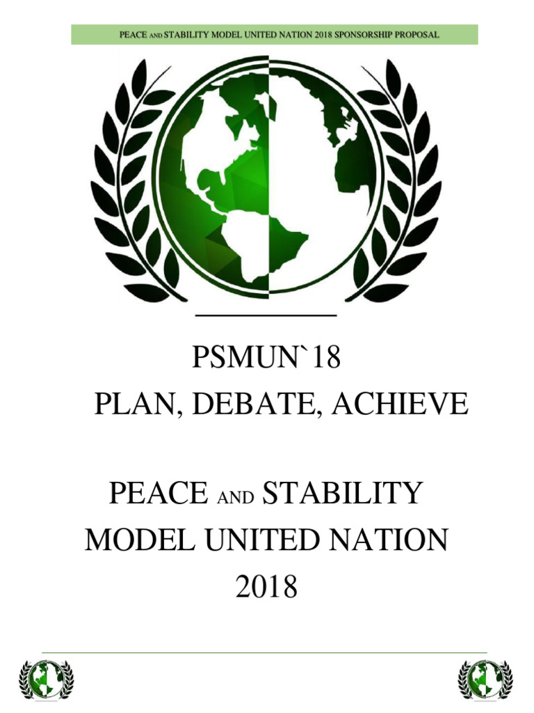 PSMUN'18 Plan, Debate, Achieve: Peace Stability Model United Nation ...