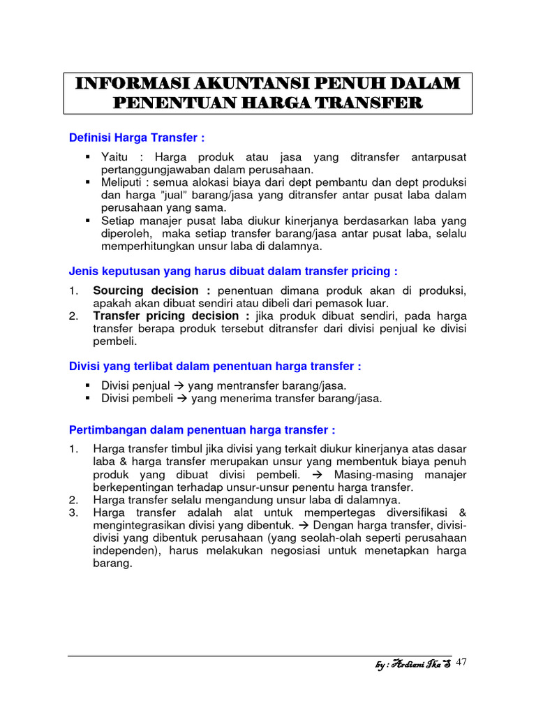 7-HARGA TRANSFER (materi)-dikonversi | PDF