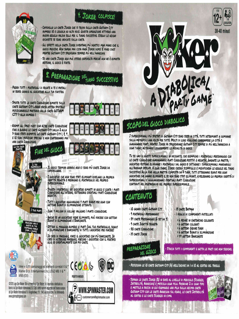 Manuale Istruzioni Joker Ita | PDF