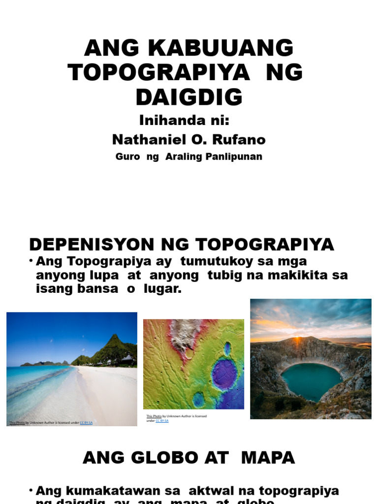 Power Point Presentation Ang Kabuuang Topograpiya NG Daigdig | PDF ...