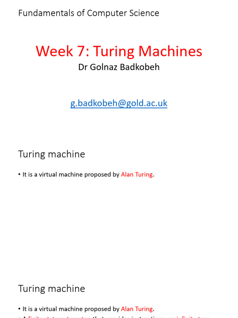Turing Machines Pdf Computers Technology And Engineering